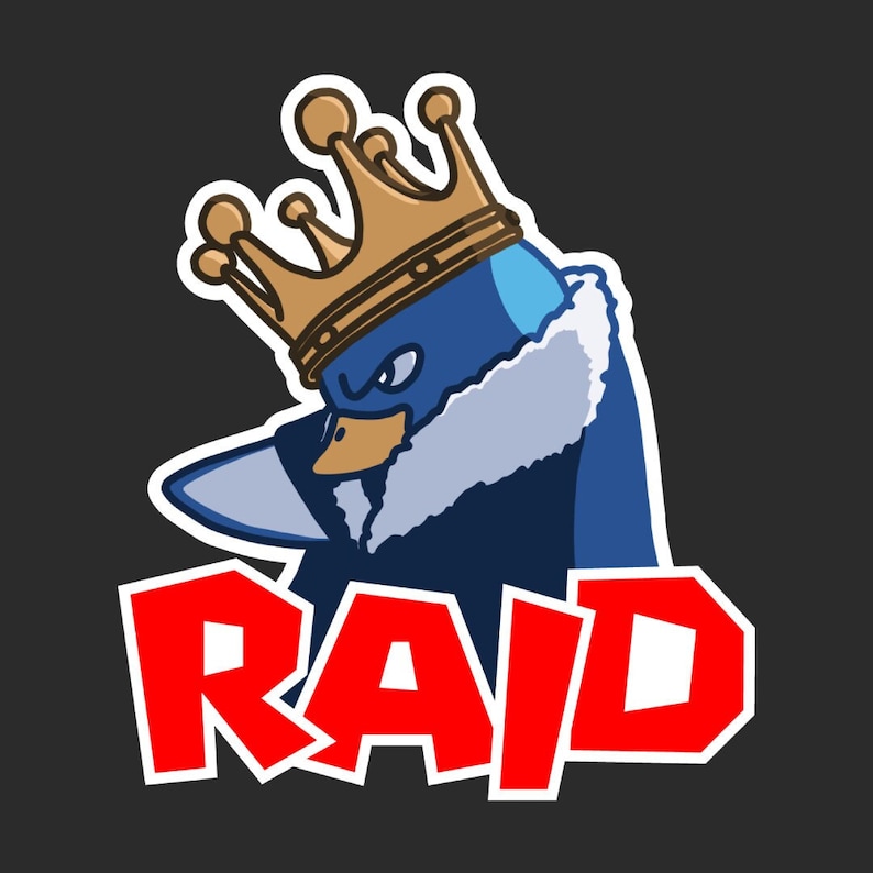 RAID Twitch Emote Mario Bros Movie 2023 Penguin King - Etsy