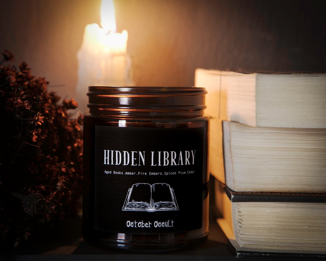 Hidden Library Candle Bookish Candle Spooky Candles Soy Candle Fall ...