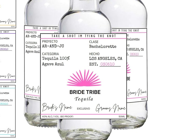 Bachelorette Casamigos Labels 50 Ml Margs and Matrimony Tequila Shot ...