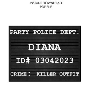 Mug Shot Board, Mug Shot Sign, Mug Shot Backdrop, Mugshot Props, Police ...