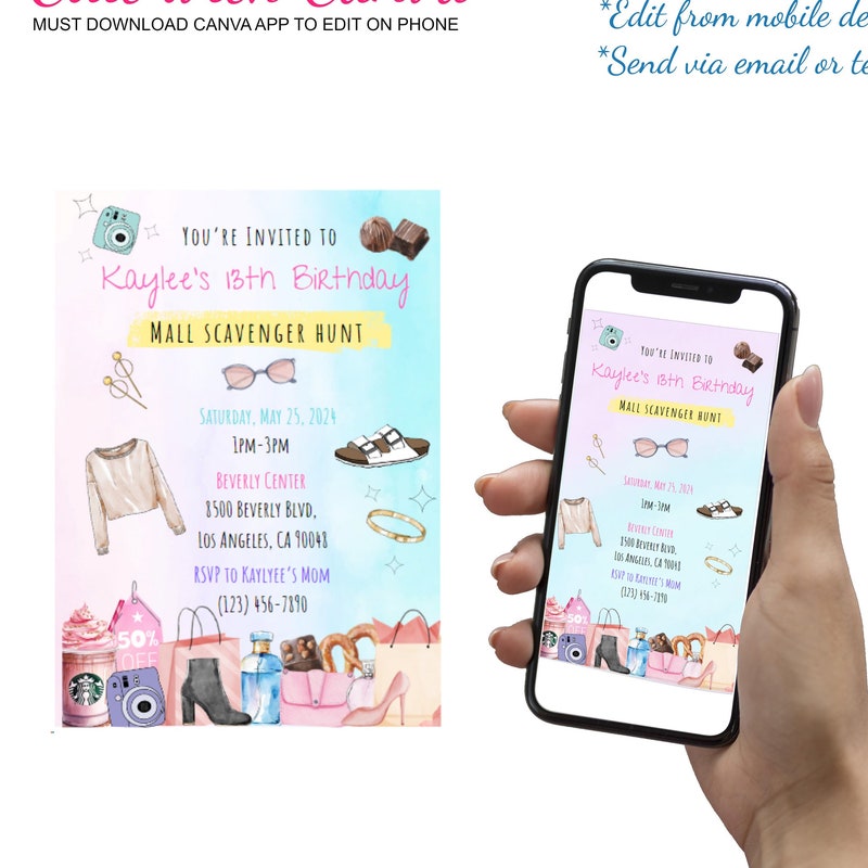 Invitation Mall Party - Etsy