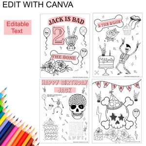 Bad Two the Bone Party Coloring Pages, 2 Year Old Birthday Activity ...