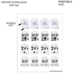 Death to Your 20 Cupcake Toppers, Funeral for My 20s, Death to Your 20 ...