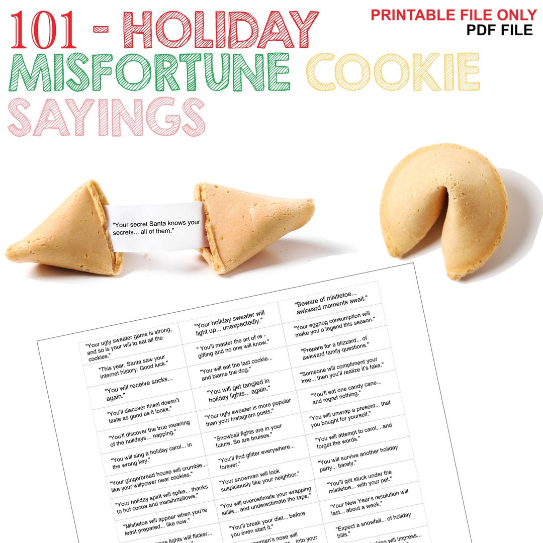Printable Fortune Cookie Sayings, Holiday Fortunes, Fun Fortune Tellers ...
