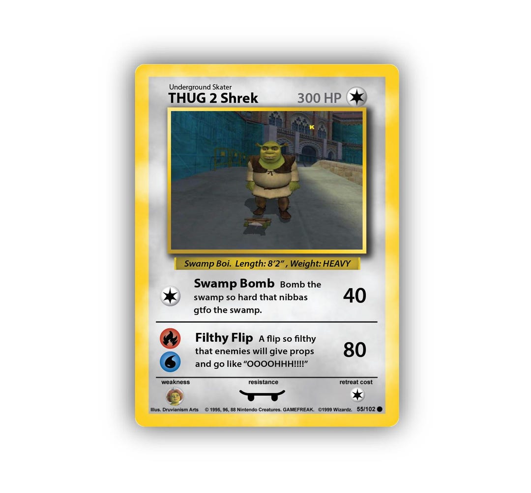 Shrek Pokemon Card - Etsy