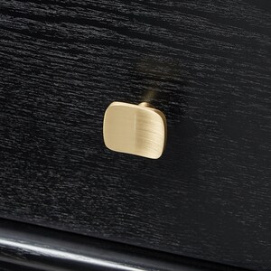 Modern Solid Brass Kitchen Cabinet Drawer Dresser Knobs and Pulls Gold ...