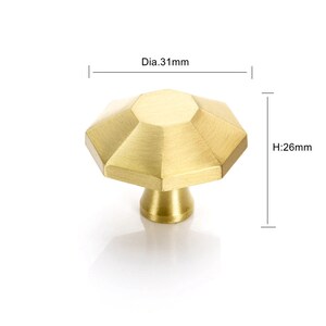 Modern Solid Brass Kitchen Cabinet Knobs and Handles Gold Furniture ...