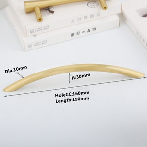 Modern Brushed Brass Cabinet Drawer Dresser Knobs and Handles Gold ...