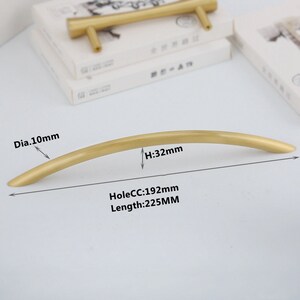 Modern Brushed Brass Cabinet Drawer Dresser Knobs and Handles Gold ...