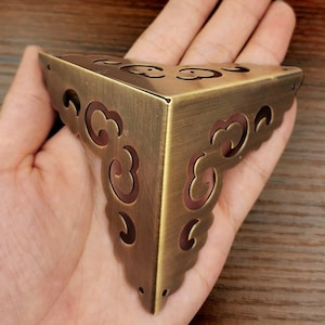 Vintage Brass Corner Protectors Chest Table Box Cabinet Trunk Decorative Corner Bracket - Etsy