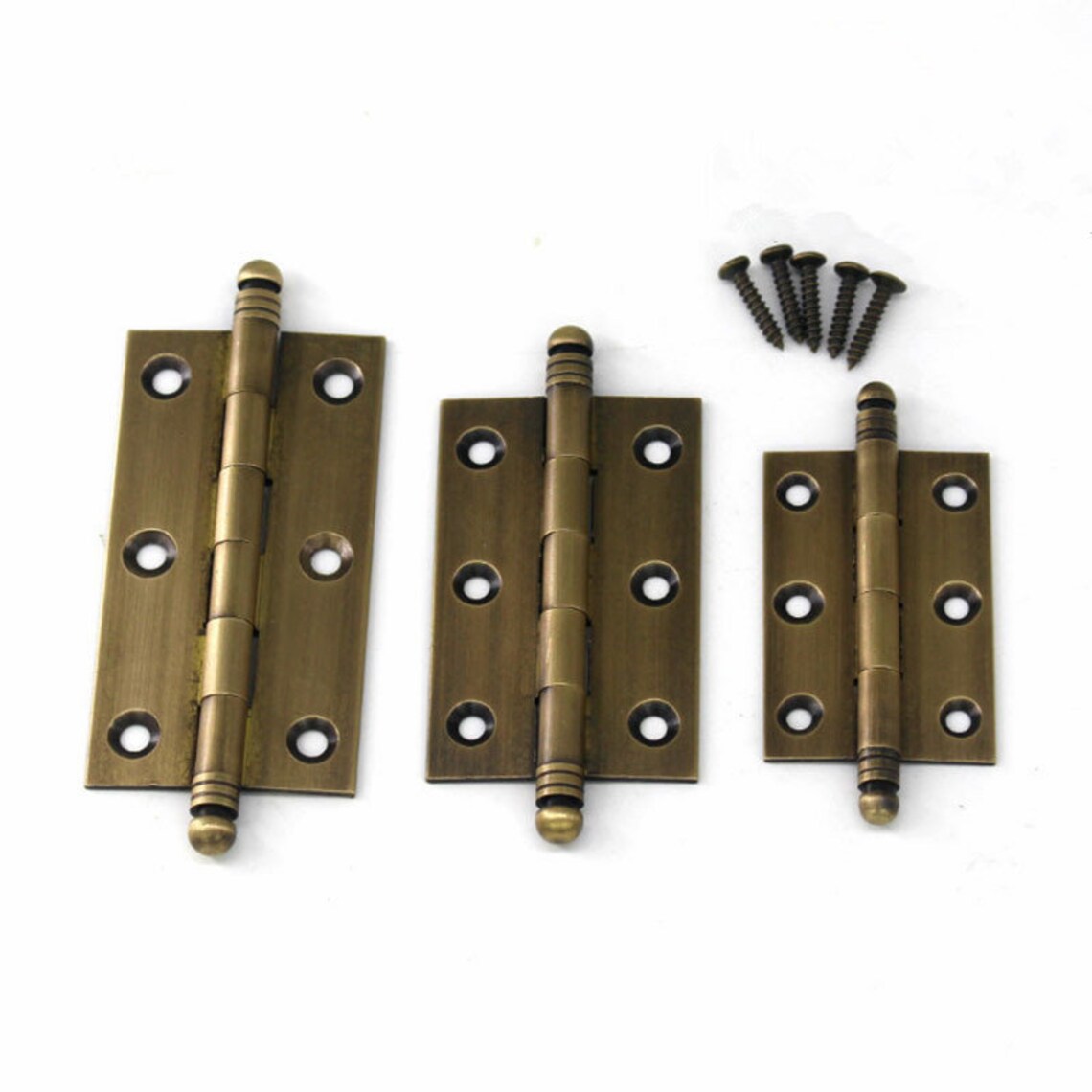 Decorative Vintage Brass Kitchen Cabinet Hinges Bronze Etsy