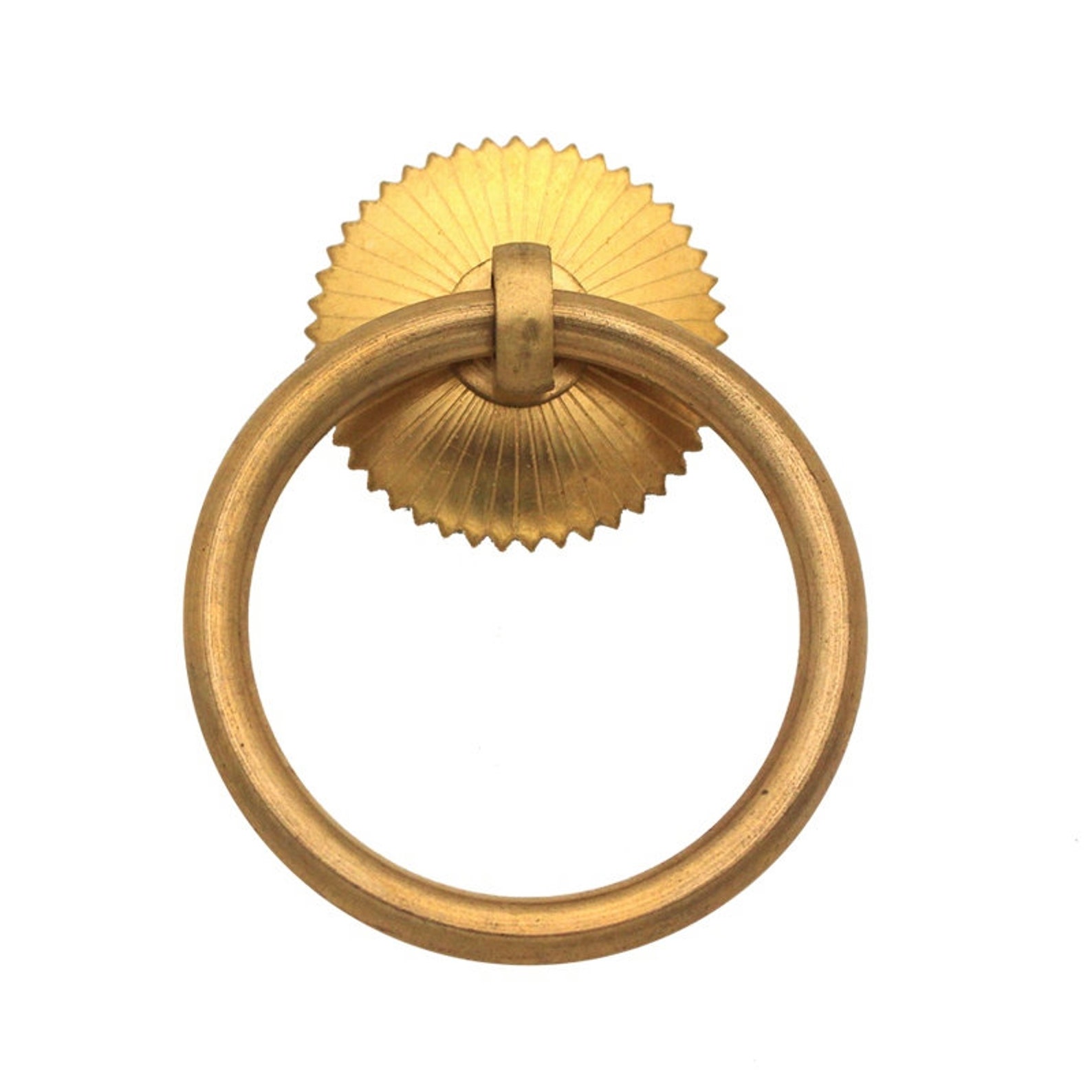 Solid Brass Ring Pulls: Gold Cabinet Knobs, Drawer Pulls - 2 Pack - Etsy