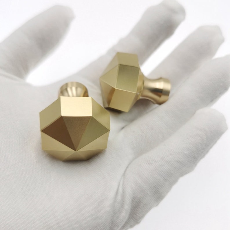 Modern Solid Brass Kitchen Cabinet Knobs and Handles Pure | Etsy