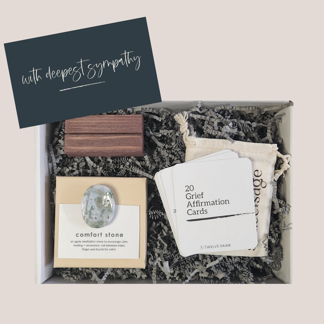 Sympathy Care Package With Grief Affirmation Cards for Lost Loved One ...