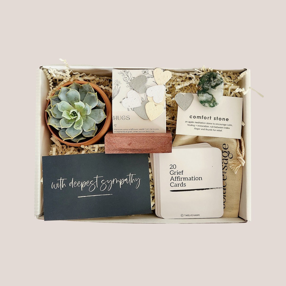 Sympathy Gift Box With Grief Affirmation Card Set Sympathy Gift for ...