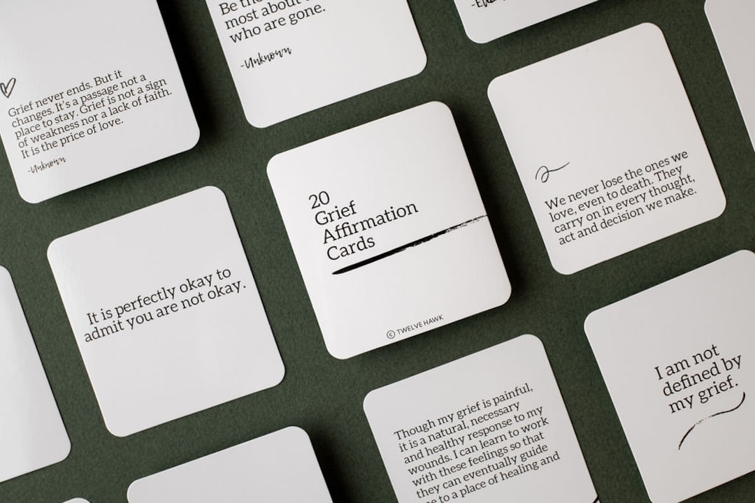 Grief Affirmation Card Set Comfort Cards Solace Cards Meditation ...