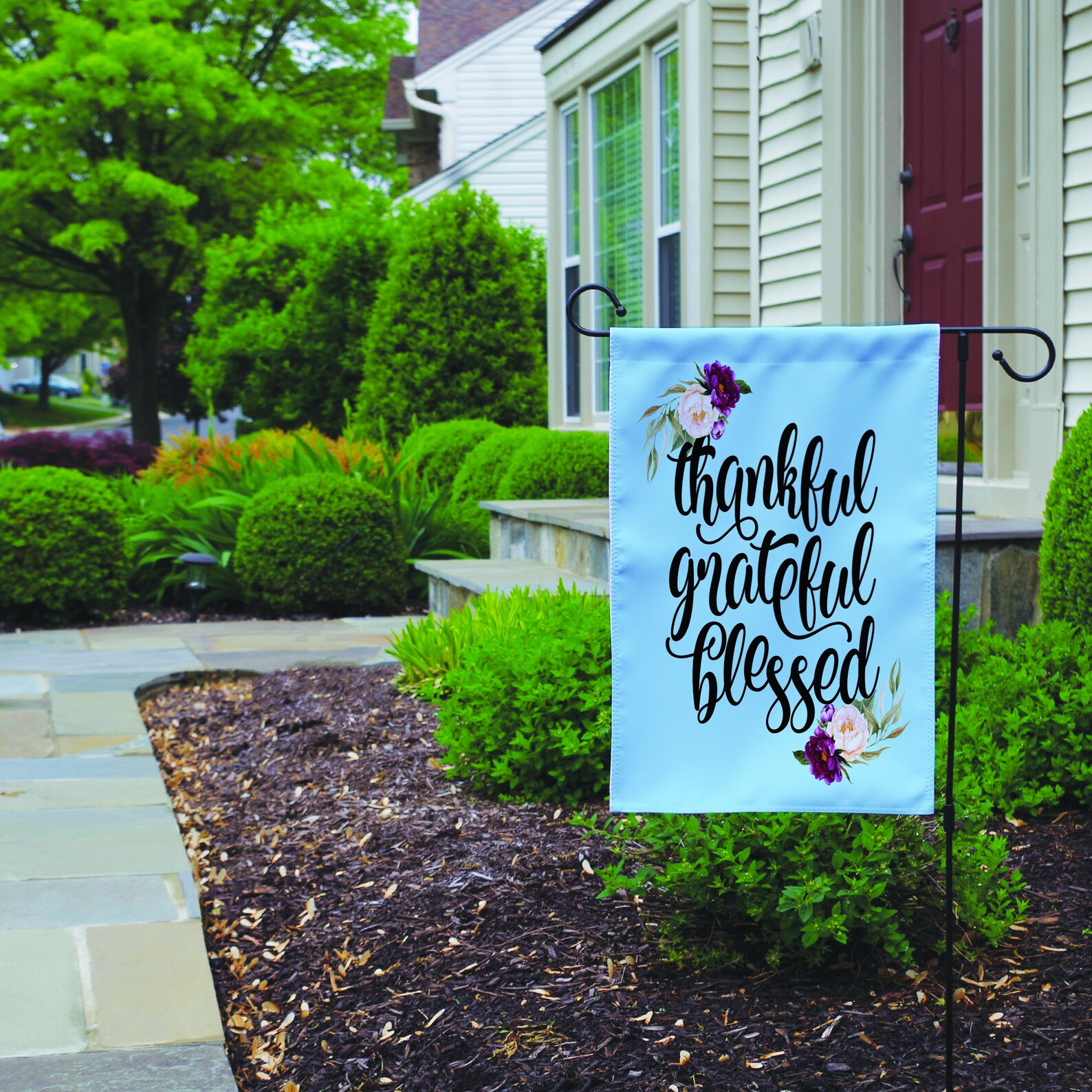 Thankful, Grateful, Blessed Garden Flag Single or Double Sided - Etsy
