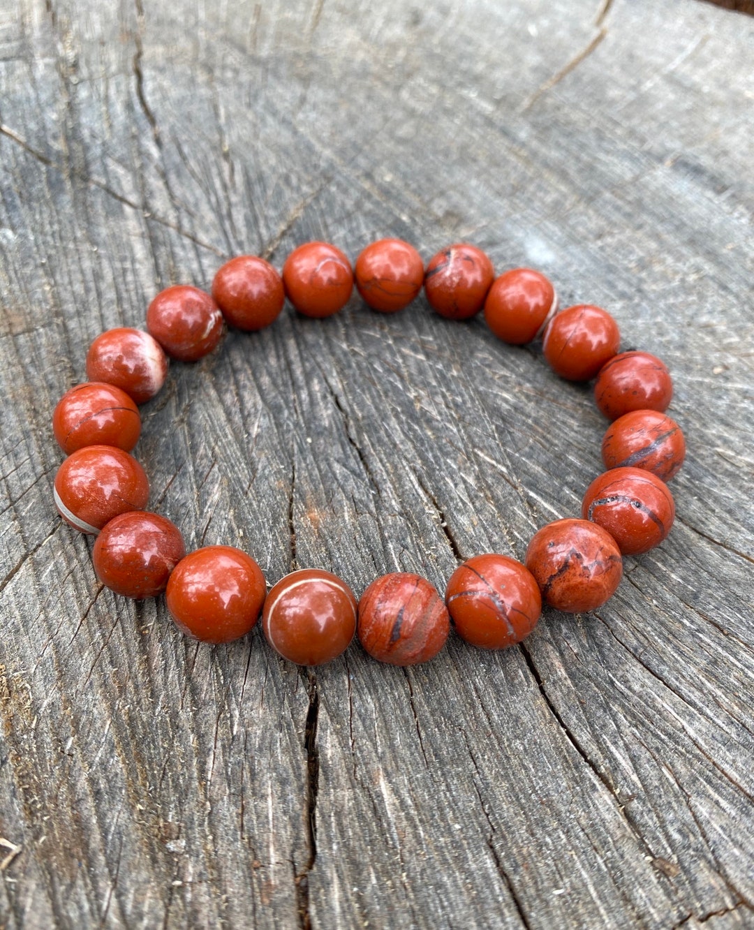 Red Jasper Bracelet, Crystal Bracelet, Healing Bracelet, Natural Stone ...