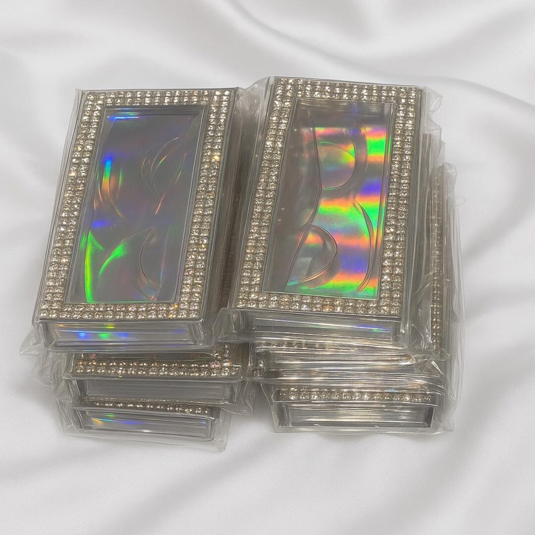 Diamond Rhinestone Eyelash Cases: Bling Lash Display (set of 10) - Etsy