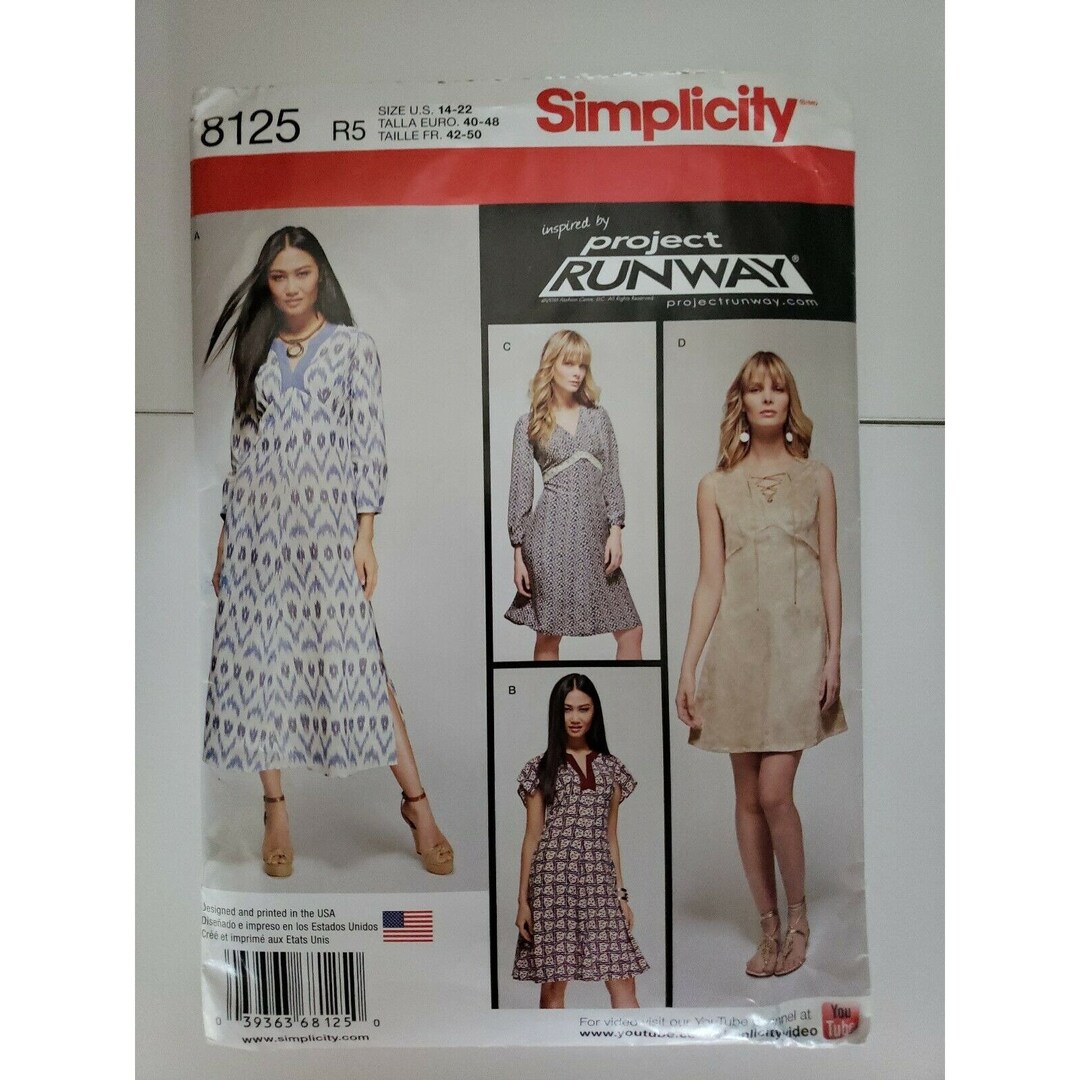 Simplicity 8125 Vestido de señorita con variaciones de corpiño Costura ...