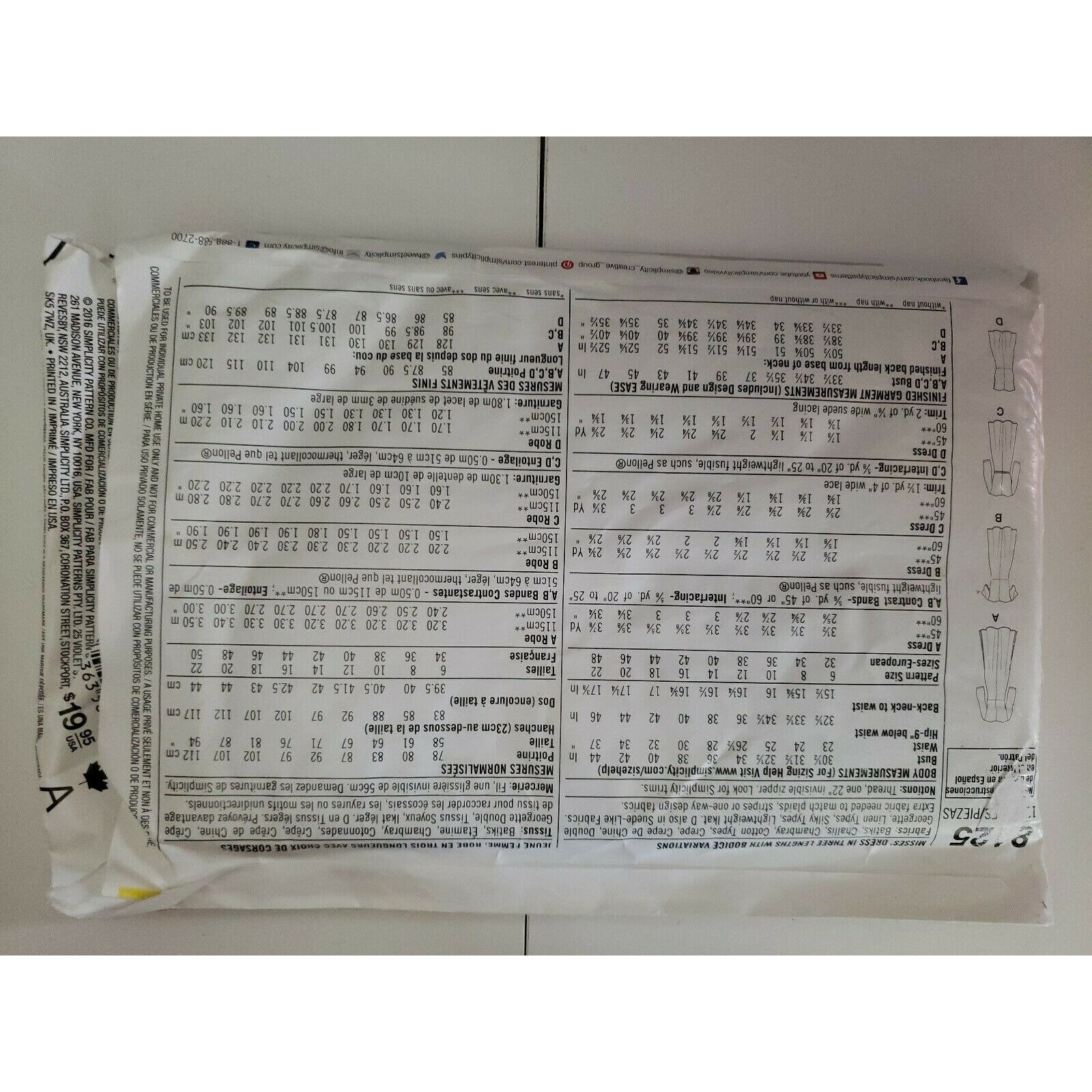 Simplicity 8125 Vestido de señorita con variaciones de corpiño Costura ...