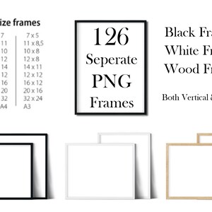 PNG Separate Frame Bundle, PNG Blank Frame, Wall and Stand PNG Frame ...