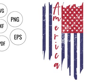 Grunge USA Flag SVG Distressed American Flag - Etsy