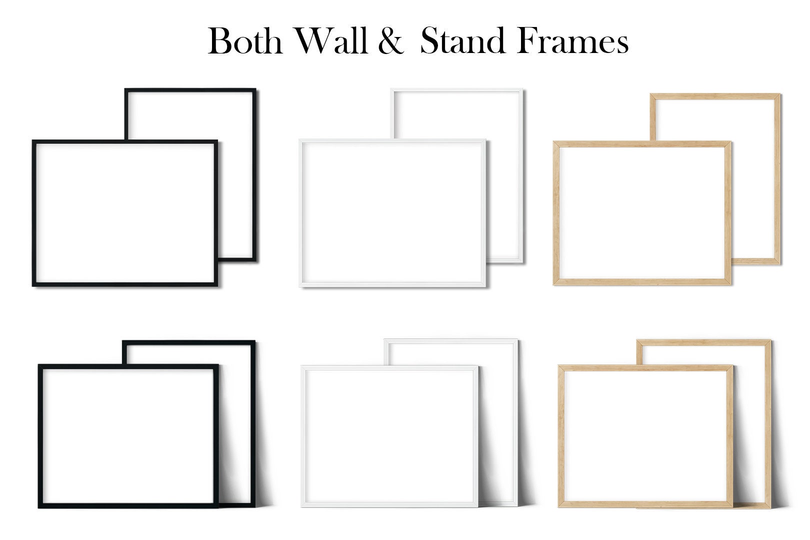 PNG Separate Frame Bundle, PNG Blank Frame, Wall and Stand PNG Frame ...