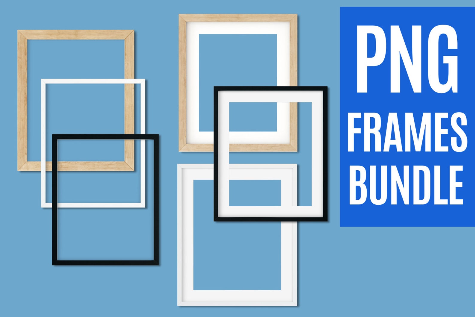 PNG Separate Frame Bundle PNG Blank Frame Wall and Stand PNG - Etsy