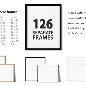 PNG Separate Frame Bundle PNG Blank Frame Wall and Stand PNG - Etsy