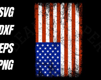 Grunge SVG American Flag, Distressed USA Flag Svg, Instant Digital ...