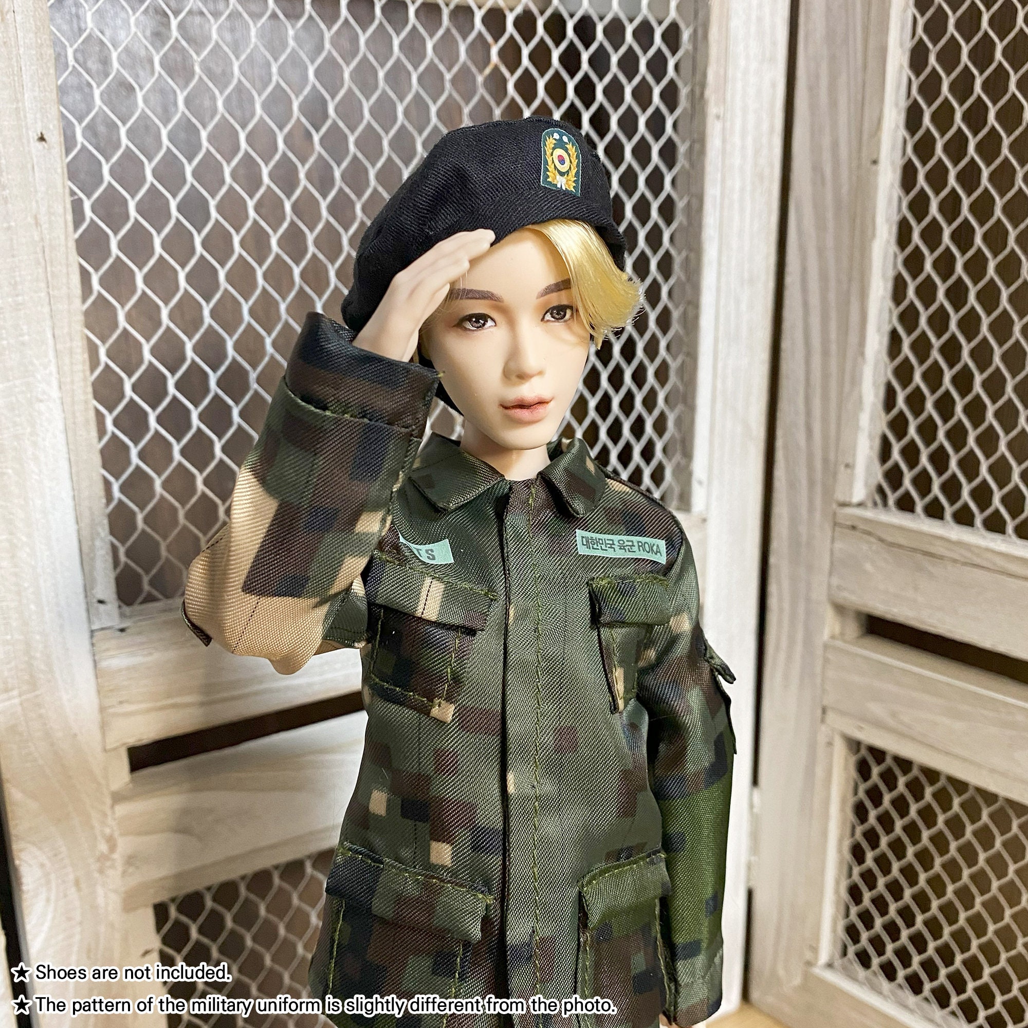 Bts Doll Military Uniform, Mattel Bts Outfits, Bts Clothes, Doll ...