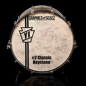 Vintage Style Monogram Bass Drum Badge Decals - Etsy