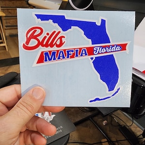 Florida Bills Mafia Heavy Duty Three Color High Gloss Three Layer Cut ...