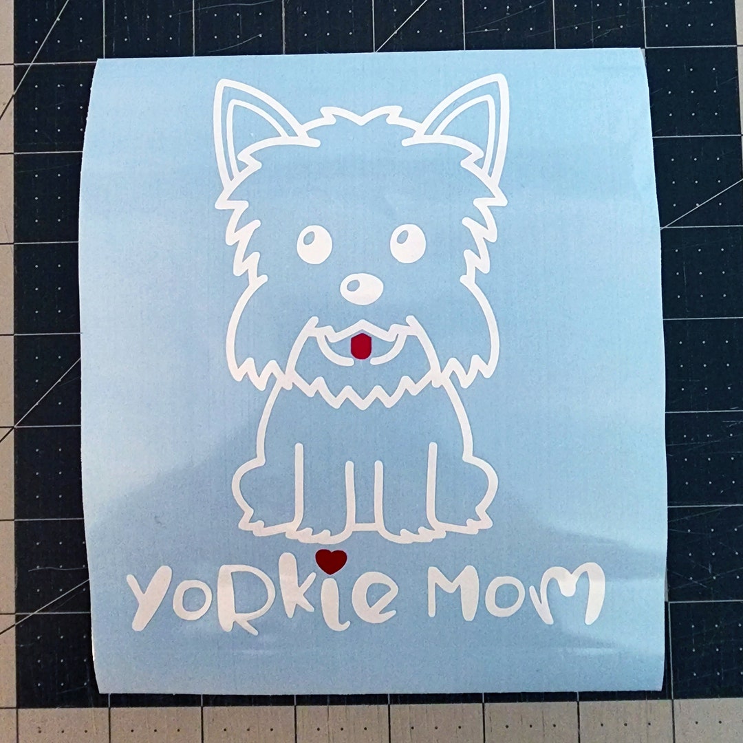 Yorkie Mom and Yorkie Dad 3 Color Vinyl Decal - Etsy