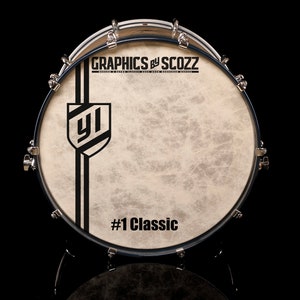 Vintage Style Monogram Bass Drum Badge Decals - Etsy