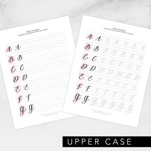 Modern Calligraphy Brush Lettering Workbook Practice Sheets for ...