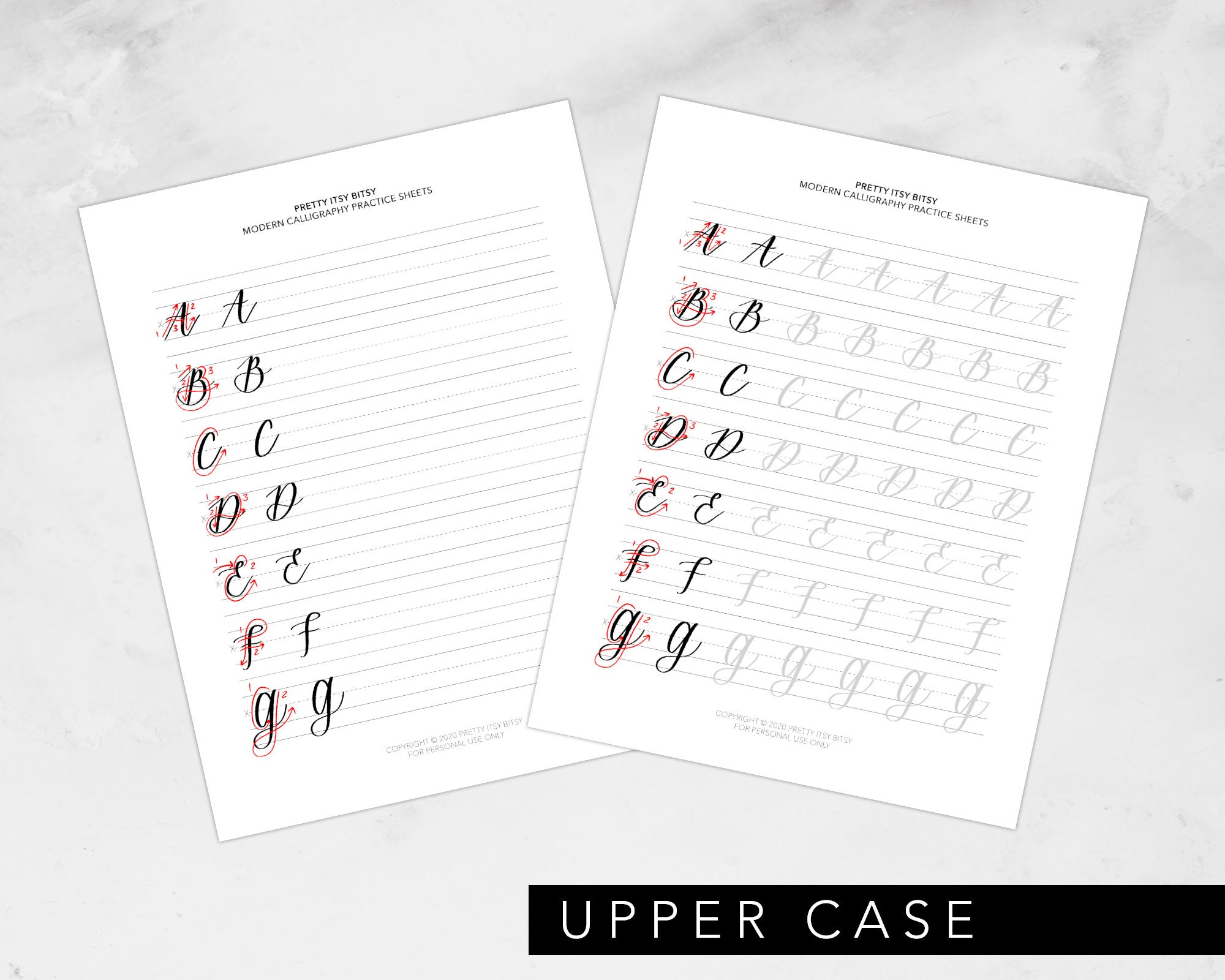 Modern Calligraphy Brush Lettering Workbook Practice Sheets - Etsy