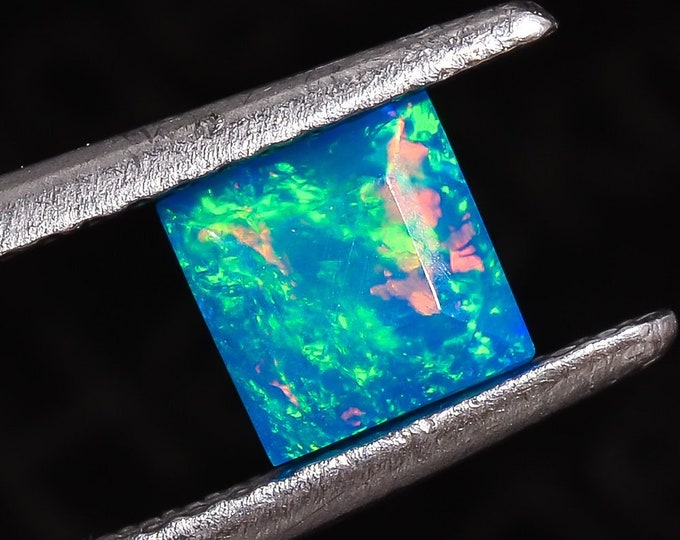 Ethiopian Paraiba Opal Square Step Cut, Blue Opal Loose Gemstone for ...