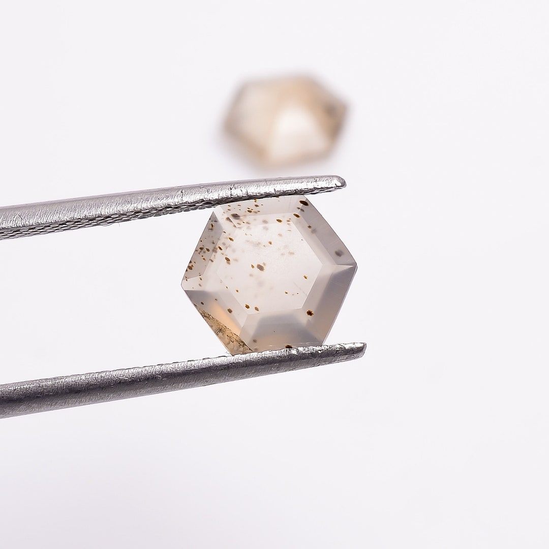 Honey Montana Agate Gemstone: Hexagon Step Cut, Calibrated (8X8X3.5 Mm ...