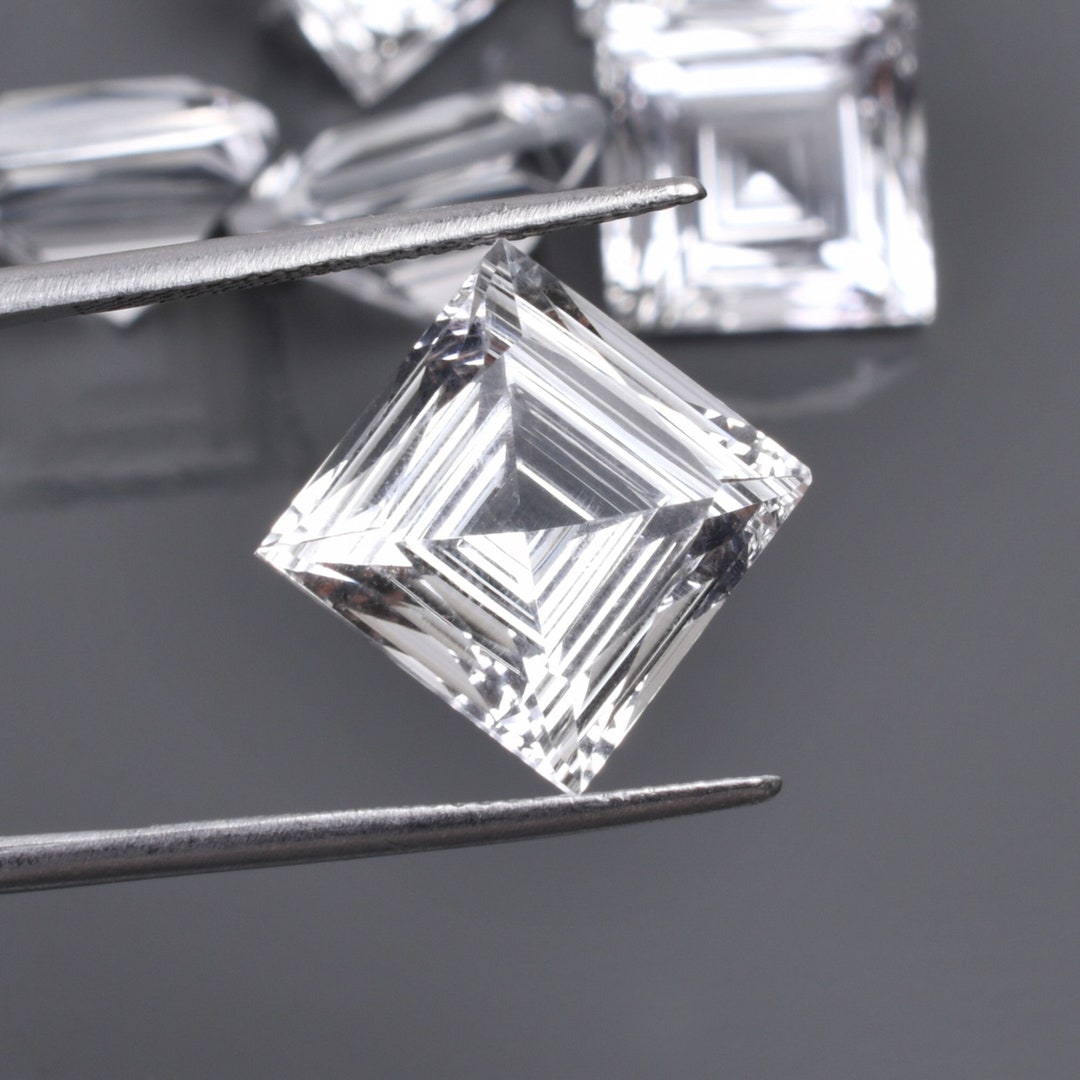 Natural Crystal Quartz Square Step Cut, Quartz Loose Gemstone for ...