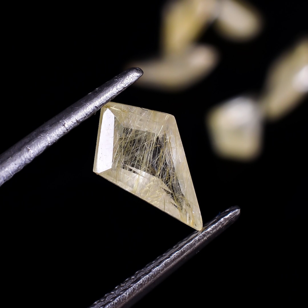 Golden Rutile Kite Shape Step Cut, Golden Rutile Loose Gemstone for ...