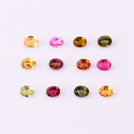 Turmalina multicolor Forma ovalada Corte brillante Turmalina - Etsy España