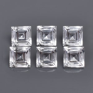 Natural Crystal Quartz Square Step Cut Loose Gemstone (12X12X8.5 Mm) - Etsy