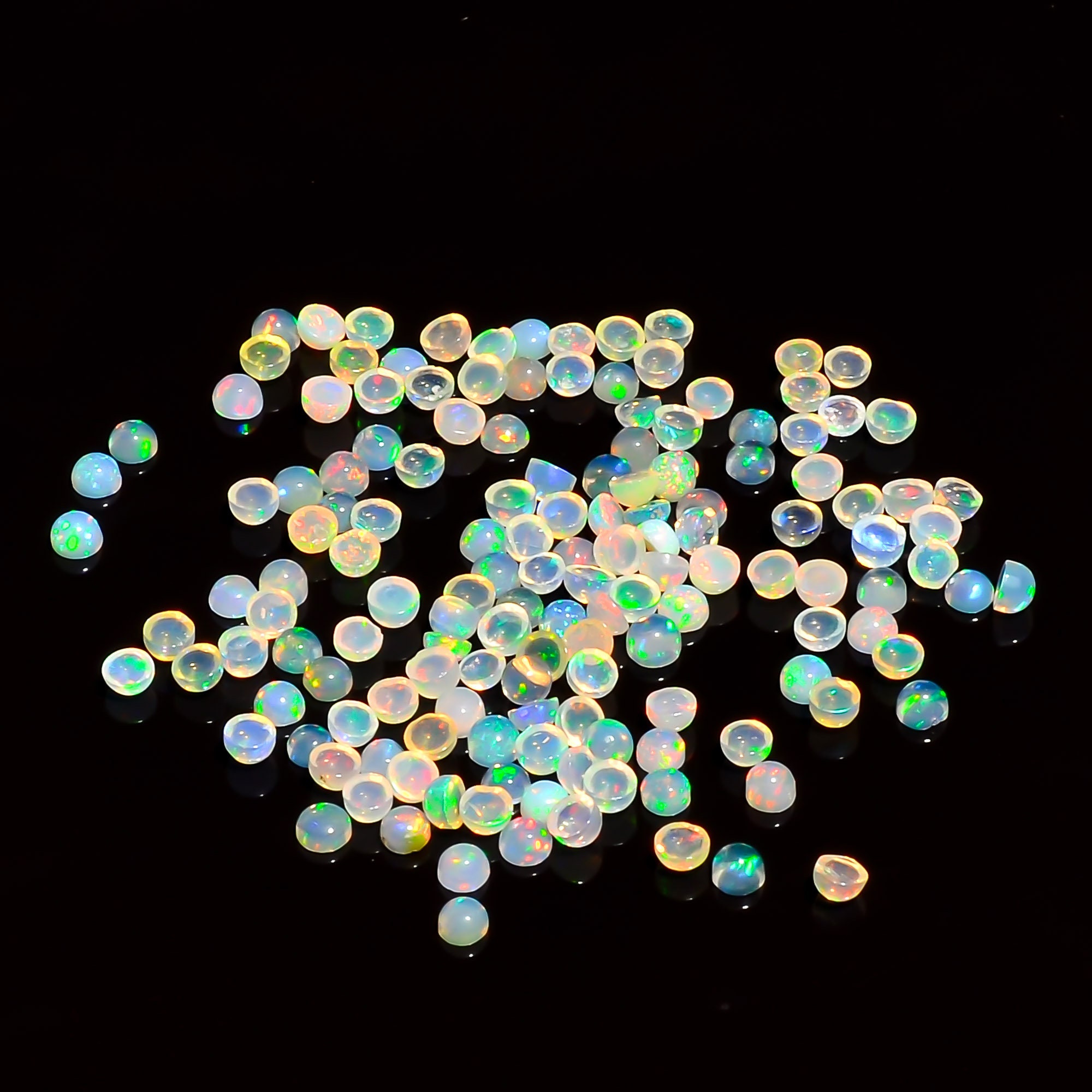 Natural Ethiopian Opal Round Shape Cabochon Opal Loose | Etsy