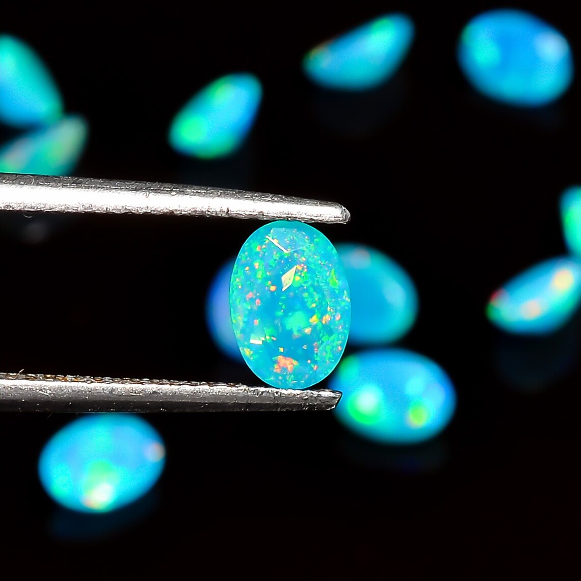 Natural Paraiba Opal Oval Shape Brilliant Cut Blue Opal Loose | Etsy