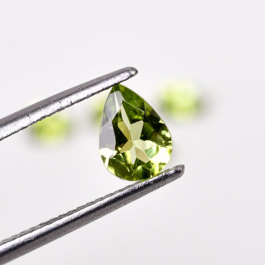 Peridot Pear Shape Brilliant Cut Peridot Loose Gemstone for - Etsy