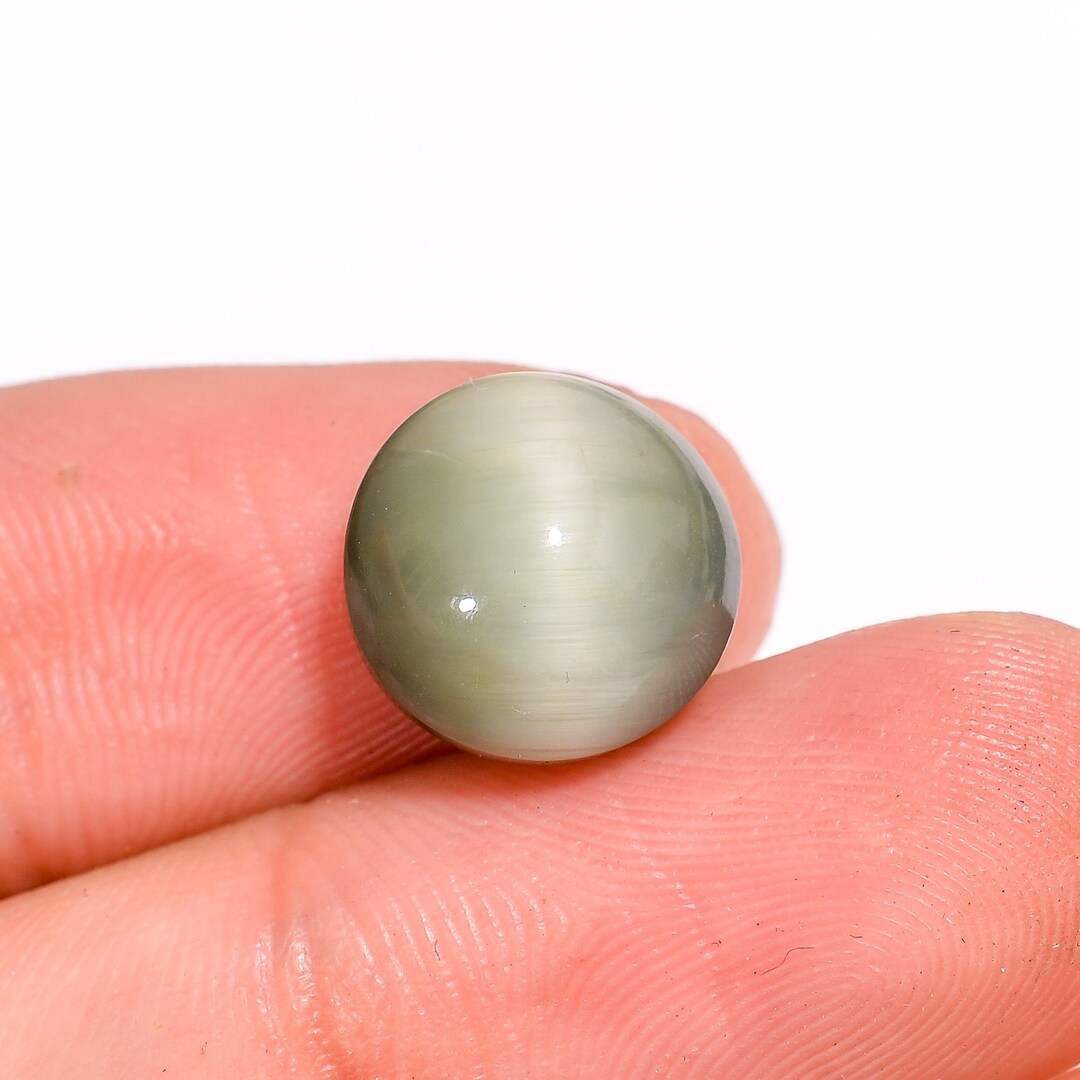Natural Cat's Eye Round Shape Cabochon Cut, Cat's Eye Loose Gemstone ...