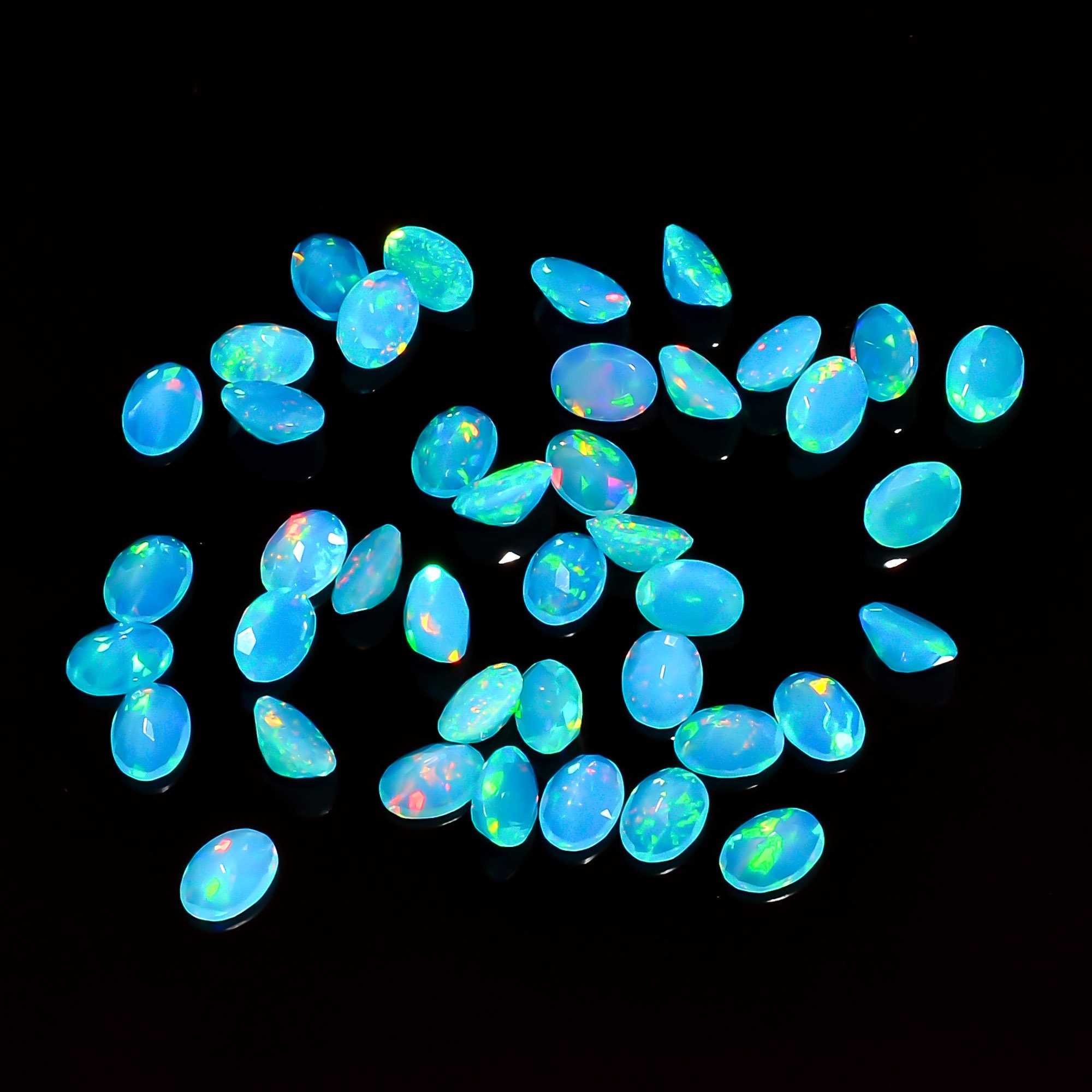 Natural Paraiba Opal Oval Shape Brilliant Cut Blue Opal Loose - Etsy