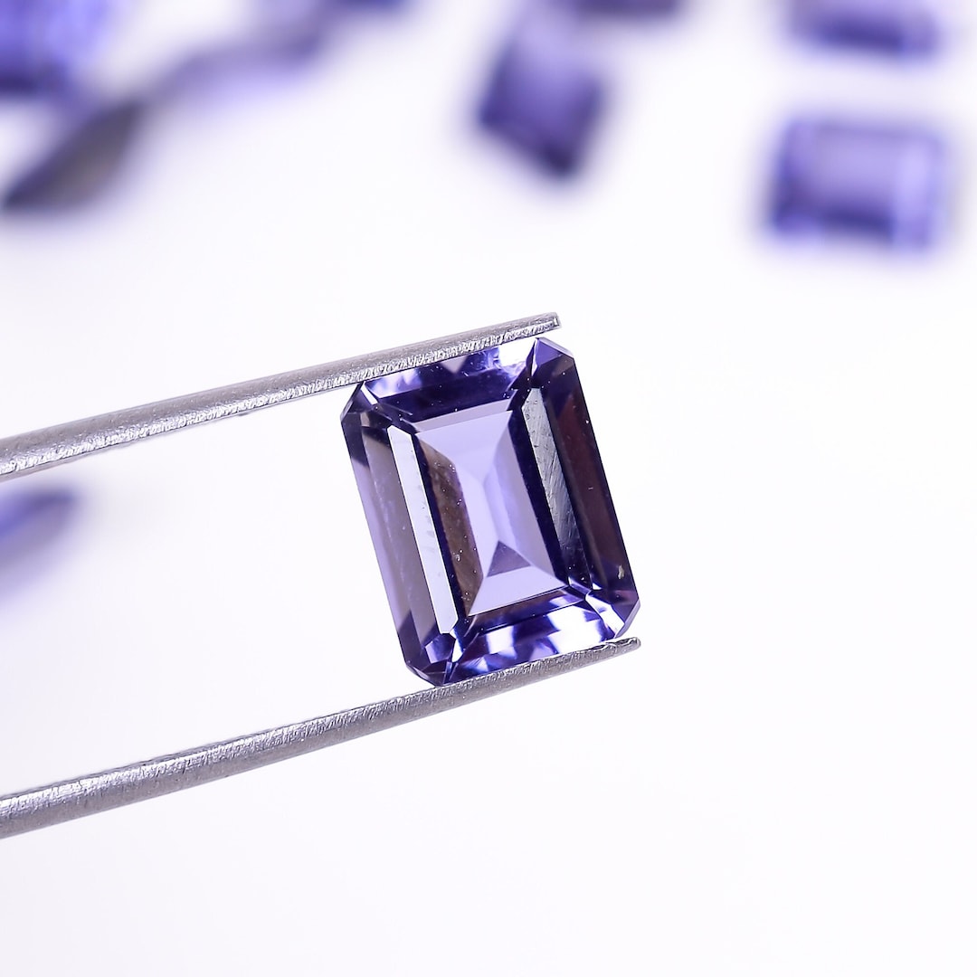 Natural Blue Iolite Octagon Step Cut, Iolite Loose Gemstone for Jewelry ...